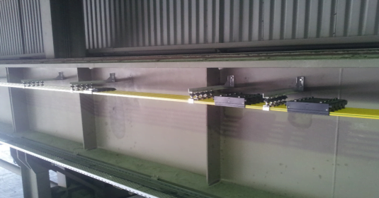 Crane Conductor Rails Installation in Cast House 2. - Dubai Engineering